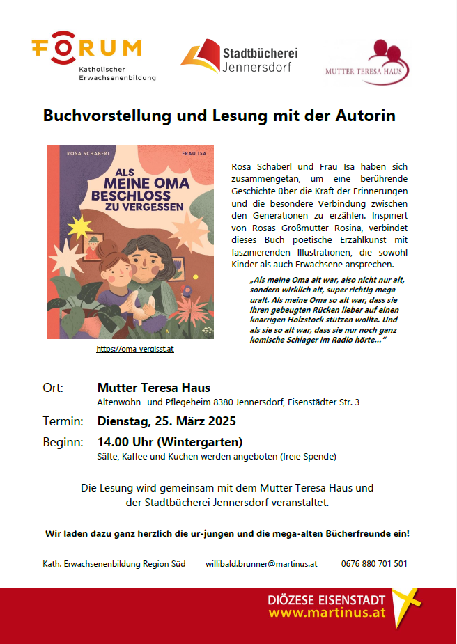 Buch­vor­stel­lung und Lesung / Stadtgemeinde Jennersdorf